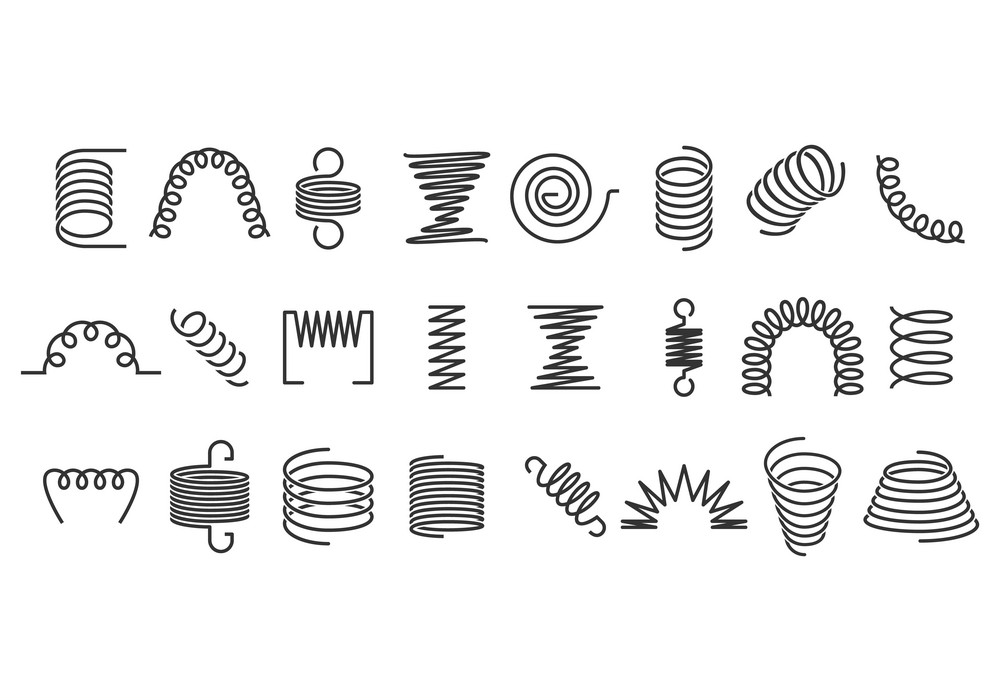 spiral-spring-flexible-coils-wire-springs-and-vector-26152594 – MAKING ...